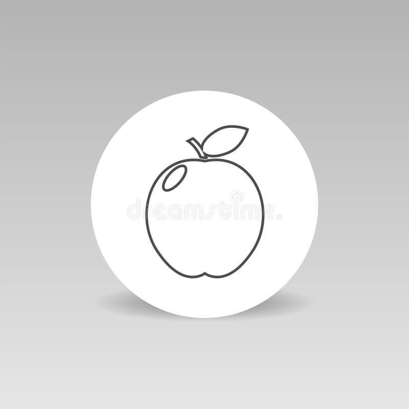 Apple Vector Icon Apple Fruit Sign, Vector Stock Vector - Illustration ...