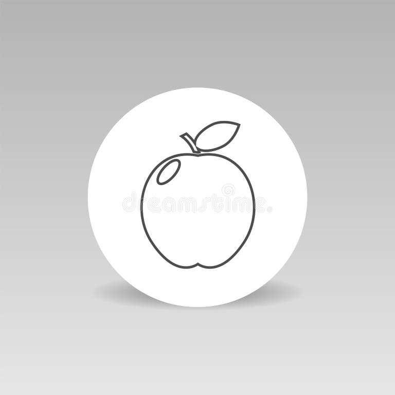 Apple Vector Icon Apple Fruit Sign, Vector Stock Vector - Illustration ...