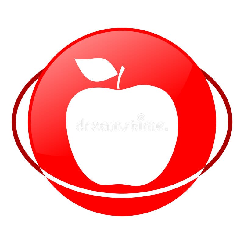 Apple Vector Illustration, Red Icon Stock Vector - Illustration of crop ...