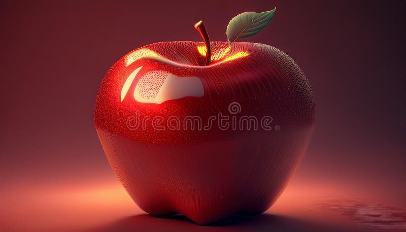 Apple Vector, Red Apple Vector Stock Illustration - Illustration of ...