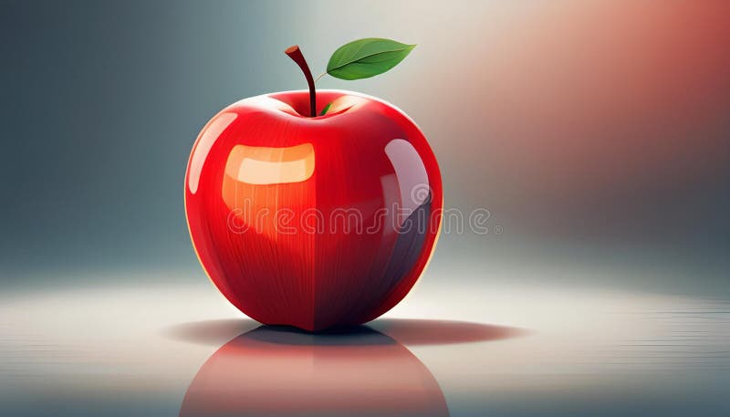 Apple Vector, Red Apple Vector Stock Illustration - Illustration of ...