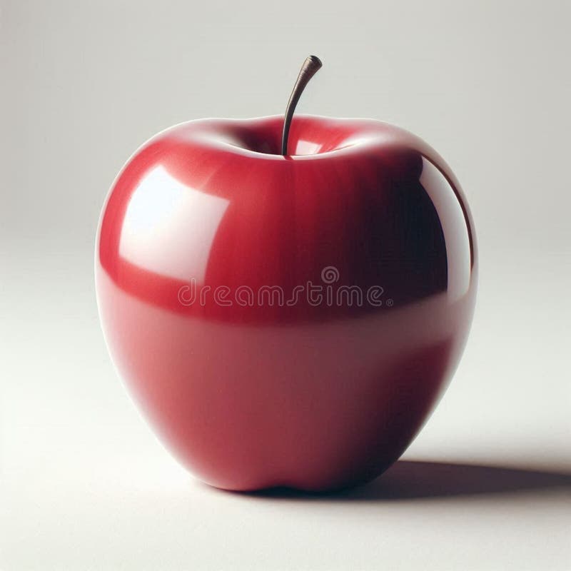 Apple with a Very Beautiful Appearance on a White Background Stock ...