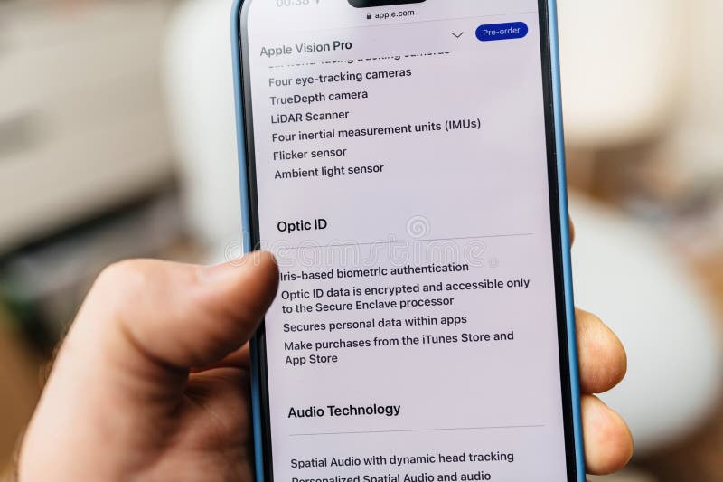 Apple Vision Pro Tech Lidar Flicker Foto Editorial - Imagem de wireless ...