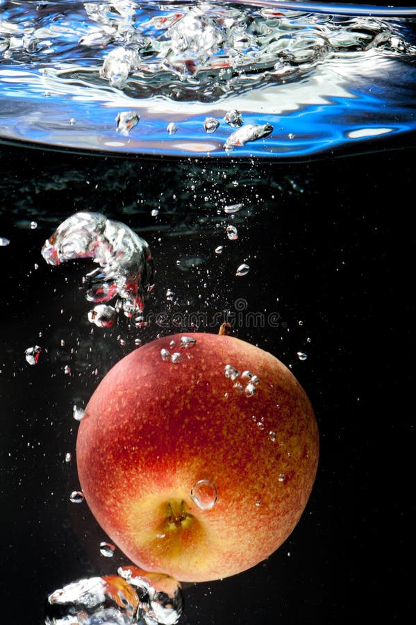 Apple in water stock photo. Image of liquid, clean, plant - 85265088