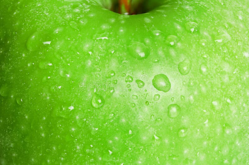 Apple with water drops stock image. Image of freshness - 208335151