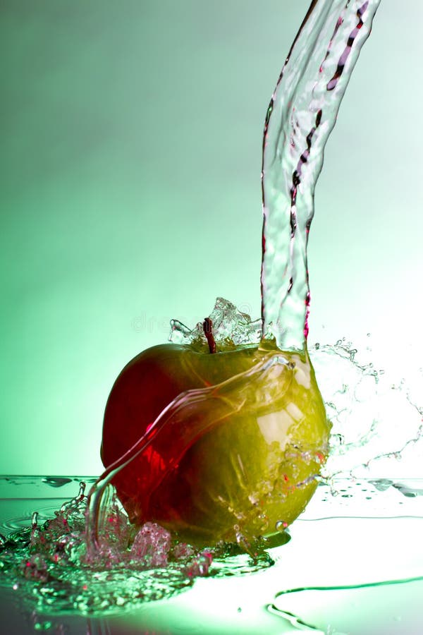 Apple water splash stock photo. Image of juice, movement - 23093480