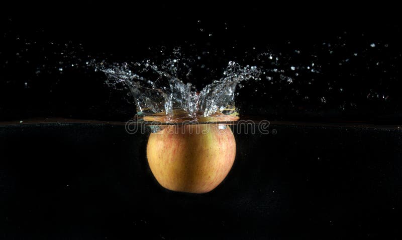Apple water splash stock photo. Image of bubble, splash - 27200556