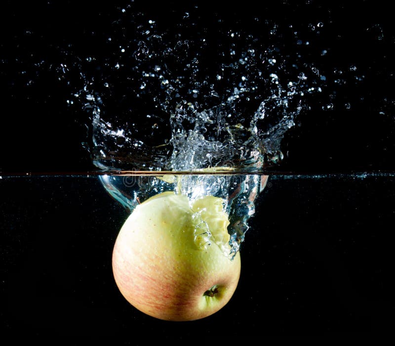 Apple water splash stock image. Image of splashing, ripe - 29063145