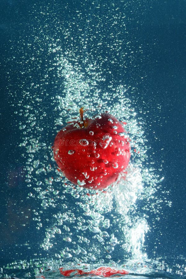 Apple with water splash stock image. Image of drink, clean - 36361027