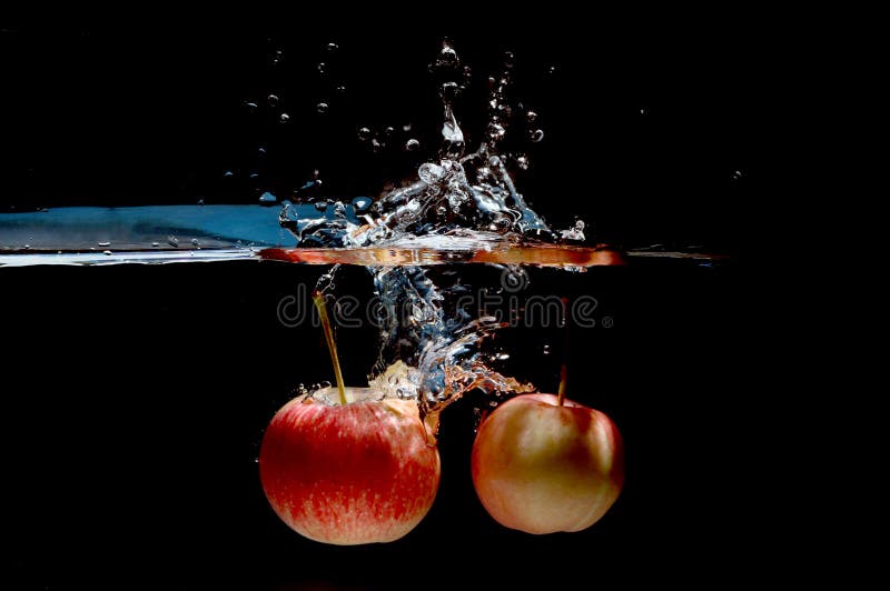 Apple water splash stock image. Image of drop, ripe, vibrant - 58568889