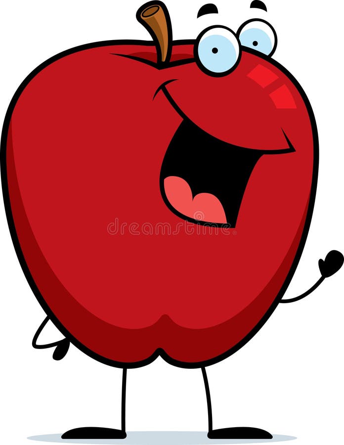 Red Apple Waving Greeting Stock Illustrations – 57 Red Apple Waving ...