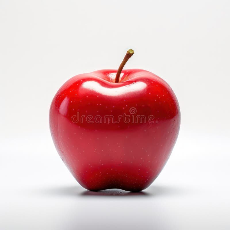Apple on a White Background Stock Illustration - Illustration of nature ...