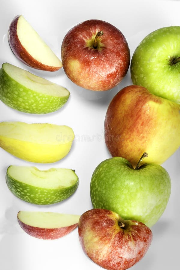 Apple on White Background. stock image. Image of table - 84170423