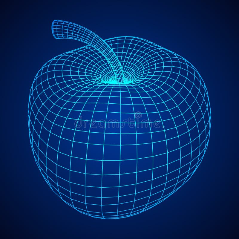 Vector Illustration of Apple Stock Vector - Illustration of juicy, mesh ...