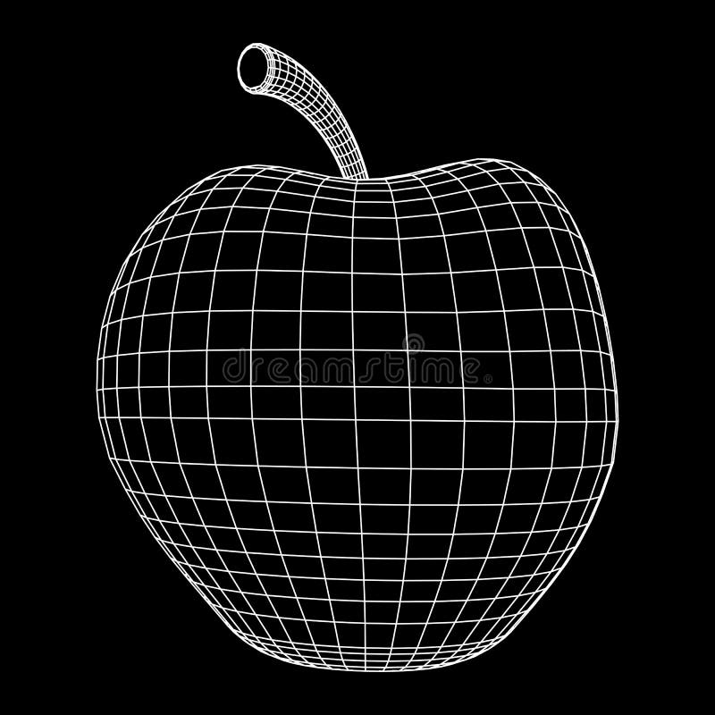 Apple Wireframe Stock Illustrations – 429 Apple Wireframe Stock ...
