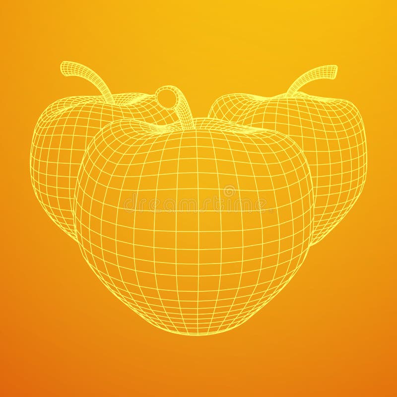 Vector Illustration of Apple Stock Vector - Illustration of blueprints ...