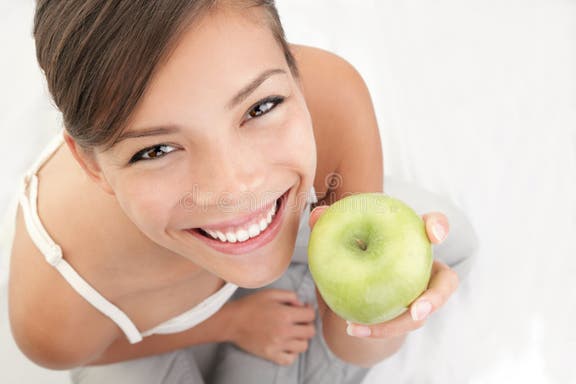 Apple woman stock image. Image of apple, green, conceptual - 13916655