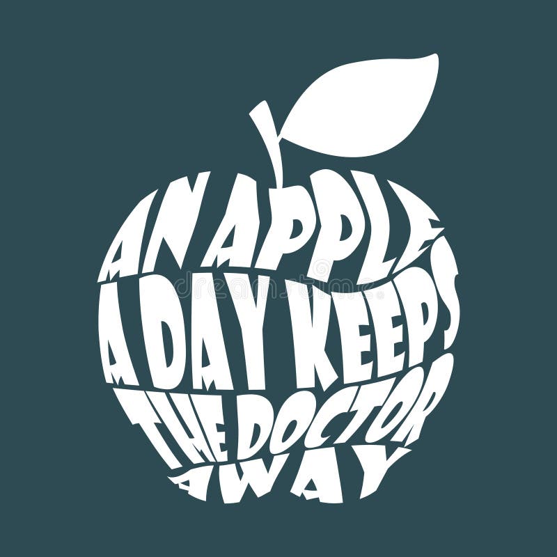 Apple Day Keeps Doctor Away Stock Illustrations – 121 Apple Day Keeps ...