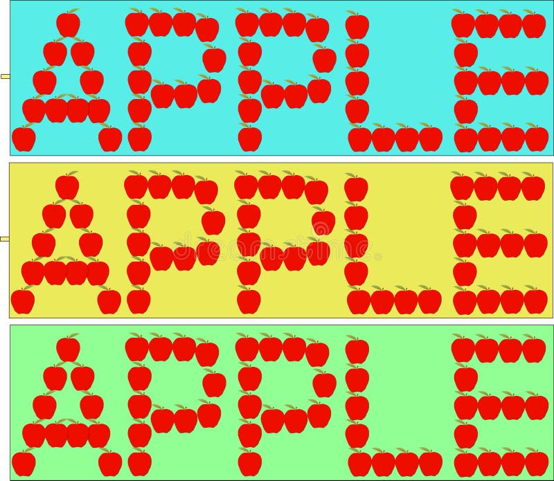 Apple word stock illustration. Illustration of learning - 87270298