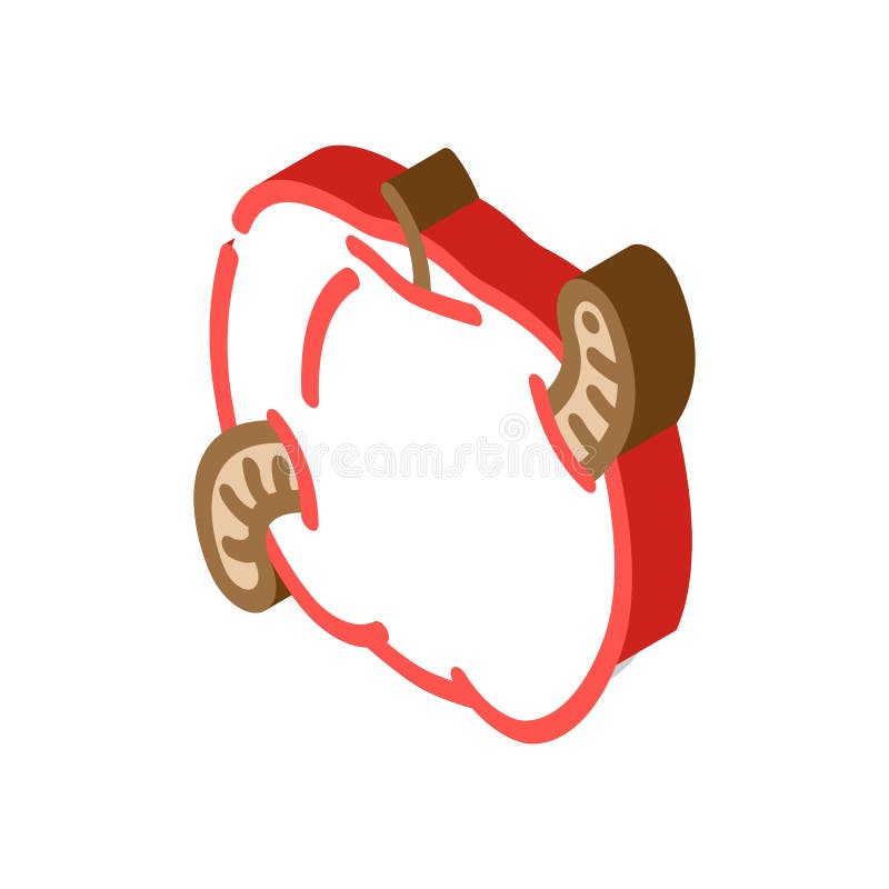Apple Worm Isometric Icon Vector Illustration Stock Illustration ...
