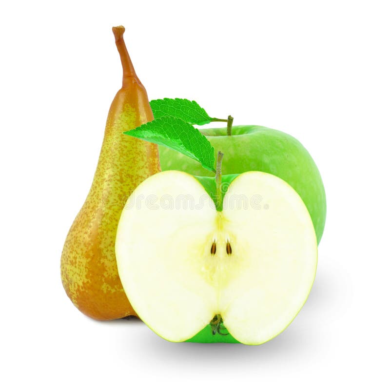 Chapoteo De Apple Y De La Pera Foto de archivo - Imagen de sano, blanco ...