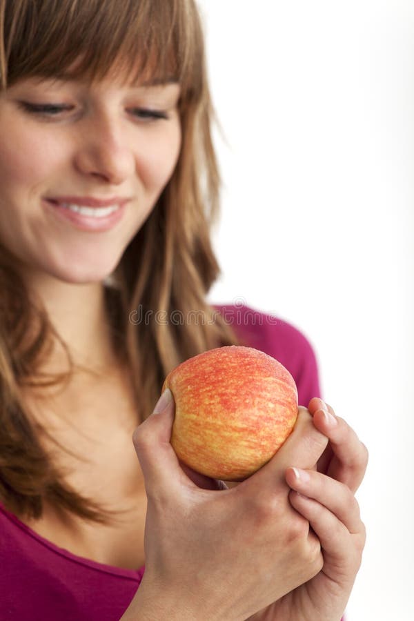 Apple stock photo. Image of model, apple, organic, people - 68120770