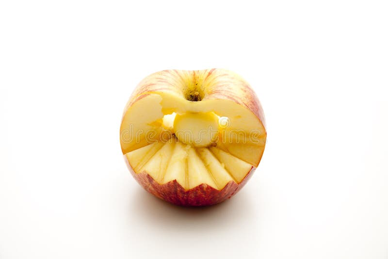 Apple with zickzack form stock image. Image of food, eating - 16982845
