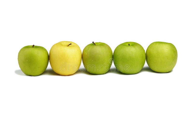 Line of apples stock image. Image of granny, fruit, concept - 14763863