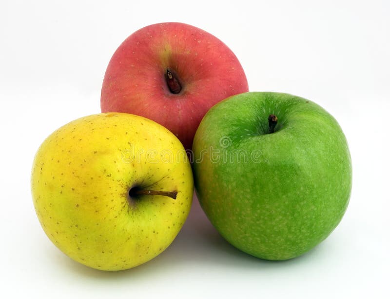 Three Multi Coloured Apples Stock Photos - Free & Royalty-Free Stock ...