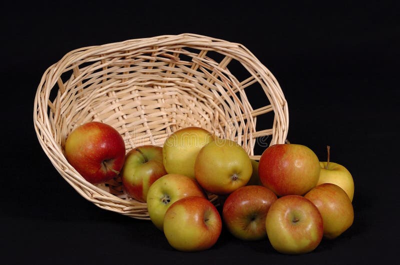 Apples in a basket stock photo. Image of isolated, delicious - 2482194