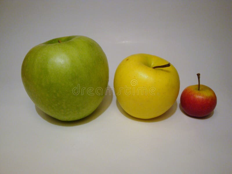Apples of Different Colors and Sizes. Stock Photo - Image of health ...