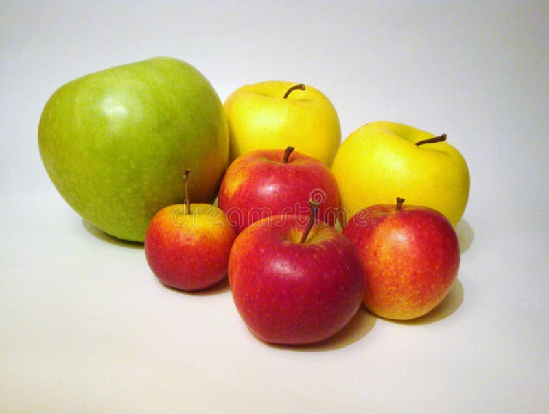 Apples of Different Colors and Sizes. Stock Photo - Image of pattern ...