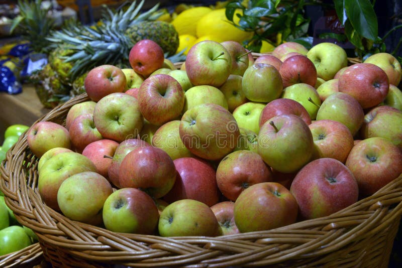 Apples on display stock image. Image of fall, display - 53457923