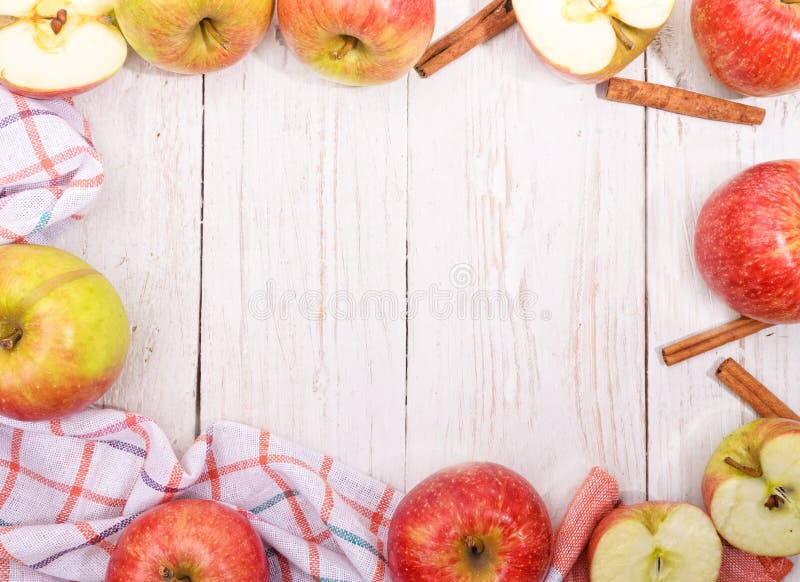 Apples. Frame. stock photo. Image of agriculture, cinnamon - 44606548