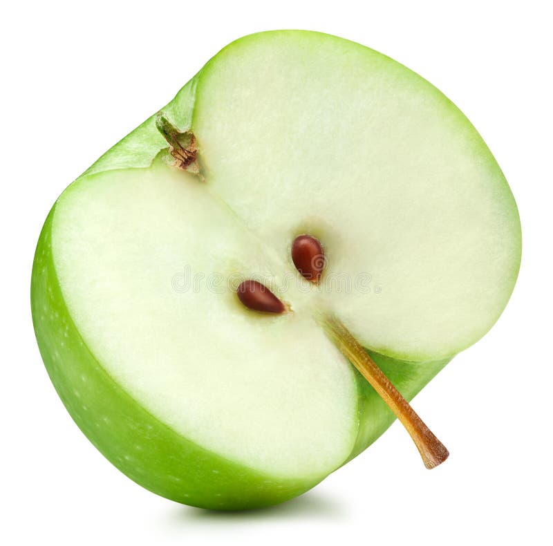 Apples Half Isolated on White Stock Image - Image of lifestyle, health ...
