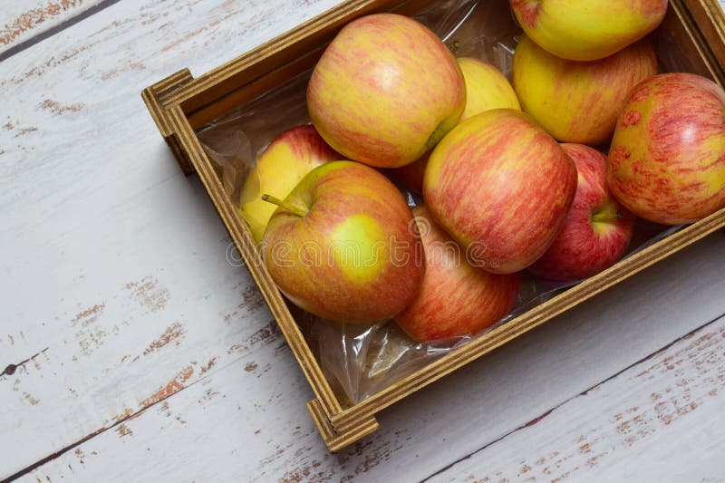 Zenit View, Group of Apples Stock Photo - Image of background, wooden ...