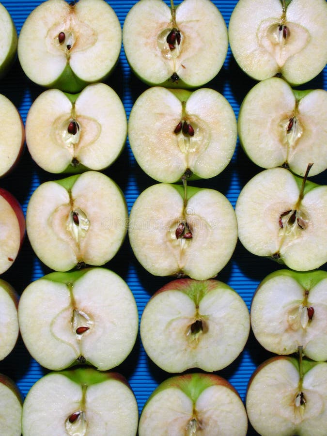 Apples cutted in pieces stock image. Image of cuttet - 170761919
