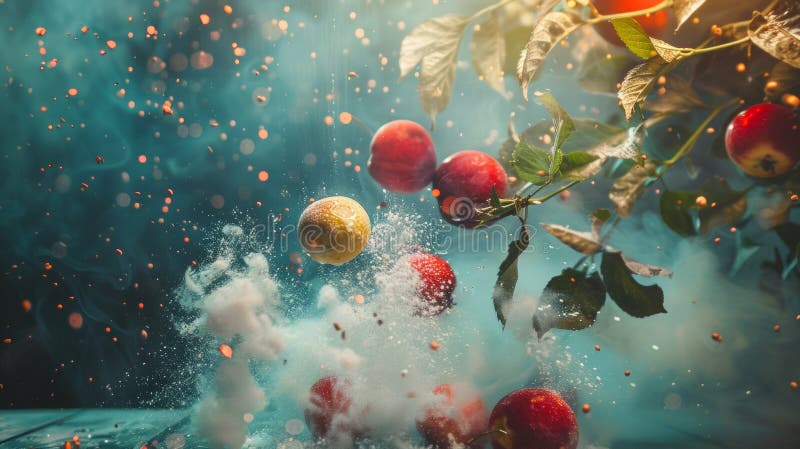 Apples Motion Vibrant Splashes Color Stock Photos - Free & Royalty-Free ...