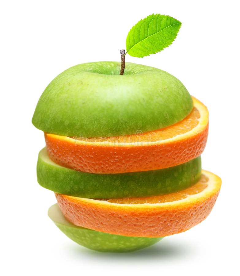 Apple in a Peel from an Orange Stock Image - Image of garden, body ...