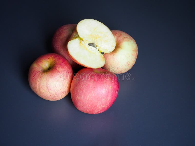 Apples stock image. Image of fiber, organic, fuji, bright - 73597605