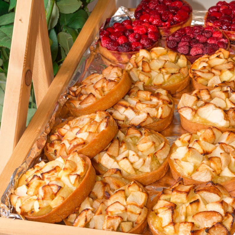 Apples and raspberry cake stock photo. Image of holiday - 32598744