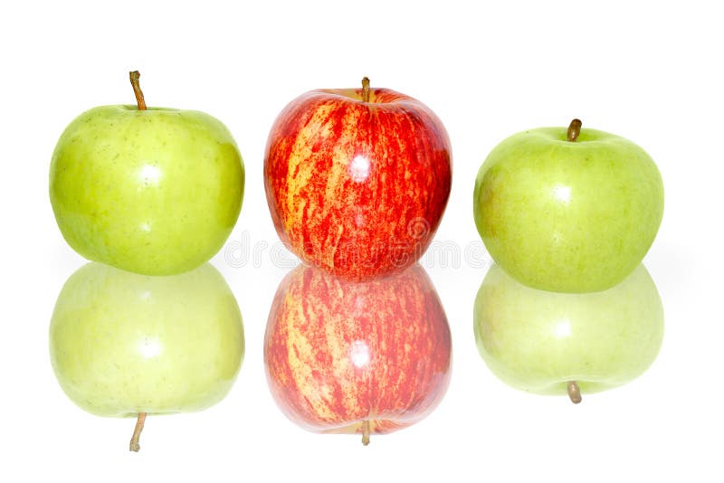Row of apples. stock photo. Image of apples, green, line - 22556442