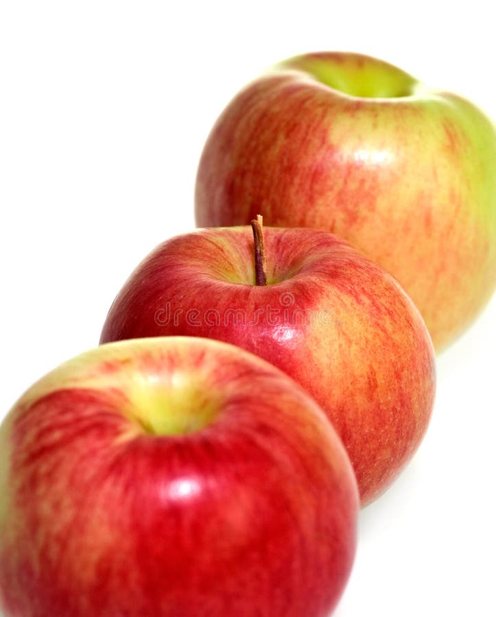 Apples in a row stock image. Image of apple, tasty, white - 2979313