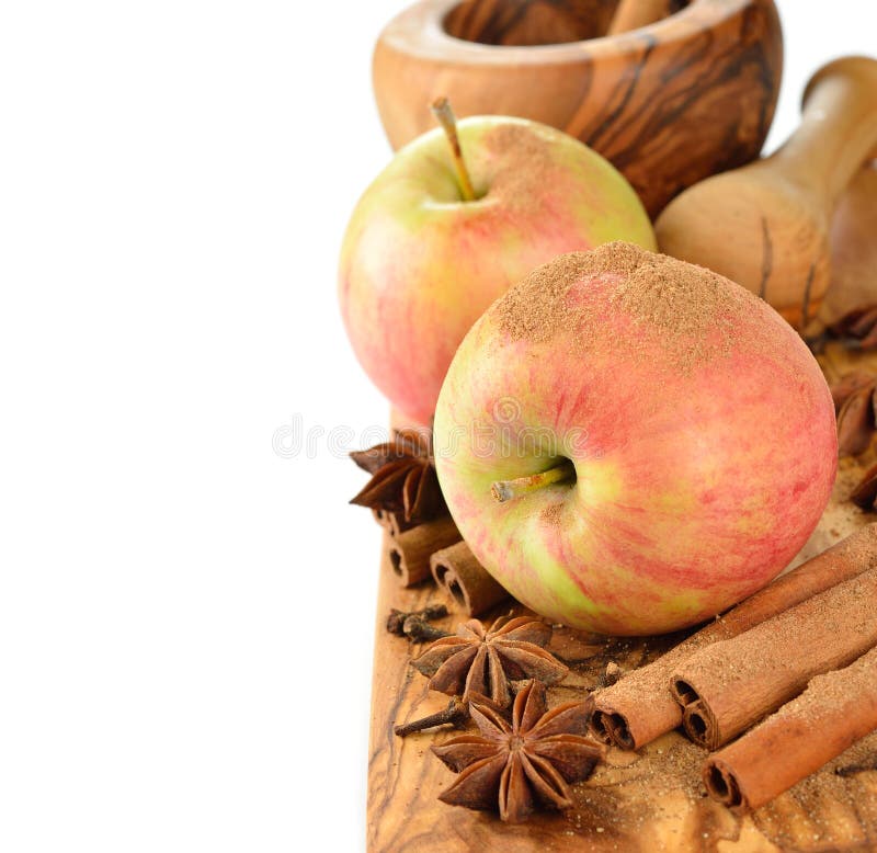 Apples and spices stock photo. Image of board, fruit - 32780700