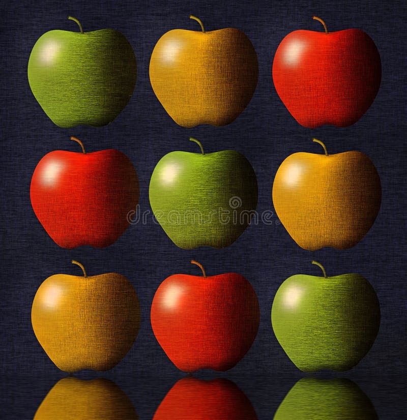 Apples are the Subject of this 3-D Illustration that Includes Brilliant ...