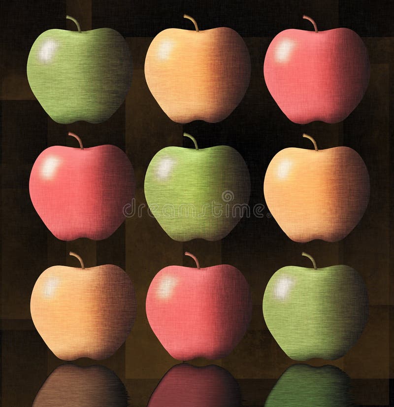 Apples are the Subject of this 3-D Illustration that Includes Brilliant ...