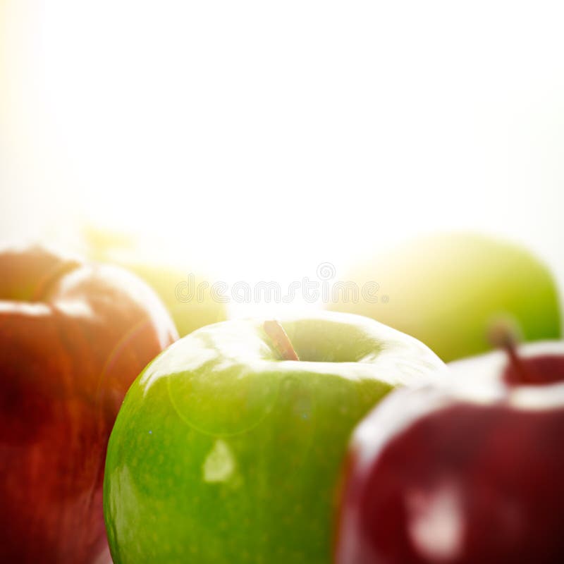 Apples in the sun stock photo. Image of bright, dynamic - 14241342