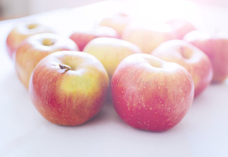 Apples on the Table stock photo. Image of closeup, fruit - 104819718
