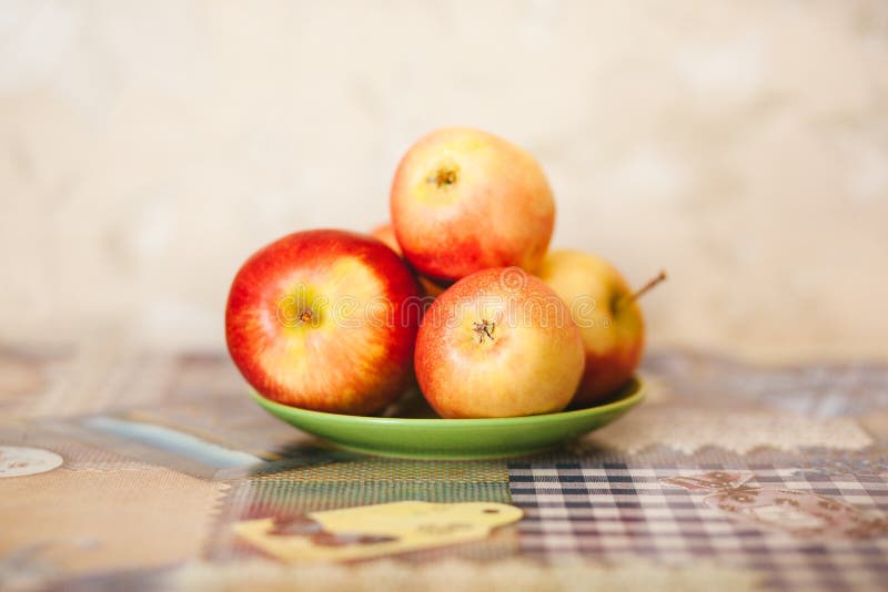 Apples on the Table - Simple Still Life Stock Image - Image of diet ...
