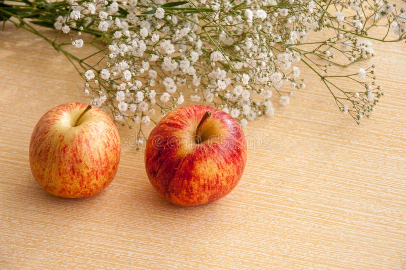 Apples on Top of a Light-colored Table Stock Photo - Image of ...